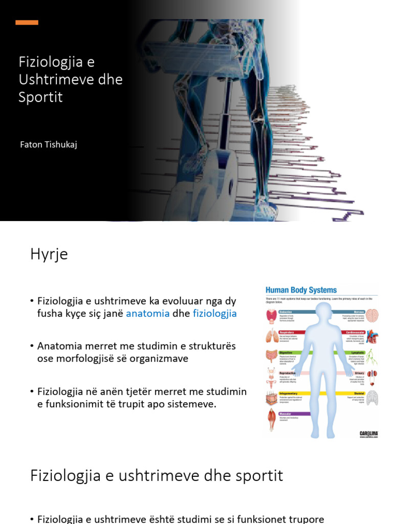 Fiziologjia e Ushtrimeve Dhe Sportit 2024-2025 | PDF