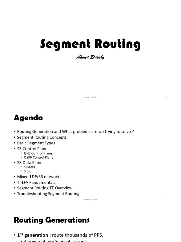 Understanding Segment Routing Concepts | PDF | Networking ...