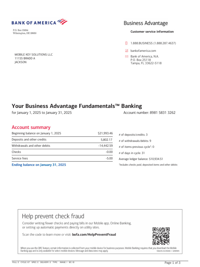 Counter Credit Bank Statement Summary | PDF | Debits And Credits | Banks