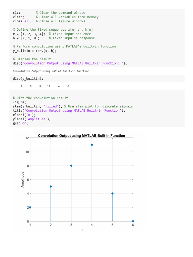 convolution with builtin only | PDF