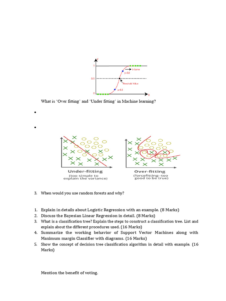 AIML CAT2 - Important Question | PDF | Statistical Classification | Machine Learning