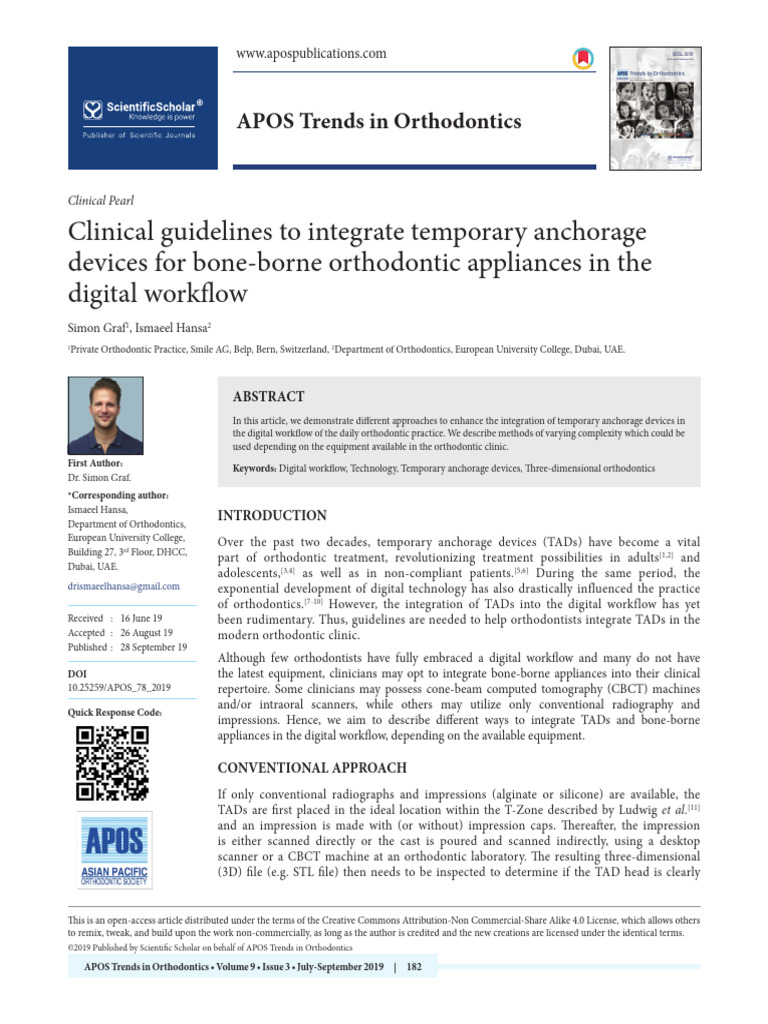 Clinical Guidelines To Integrate Temporary Anchorage Devices For Bone ...