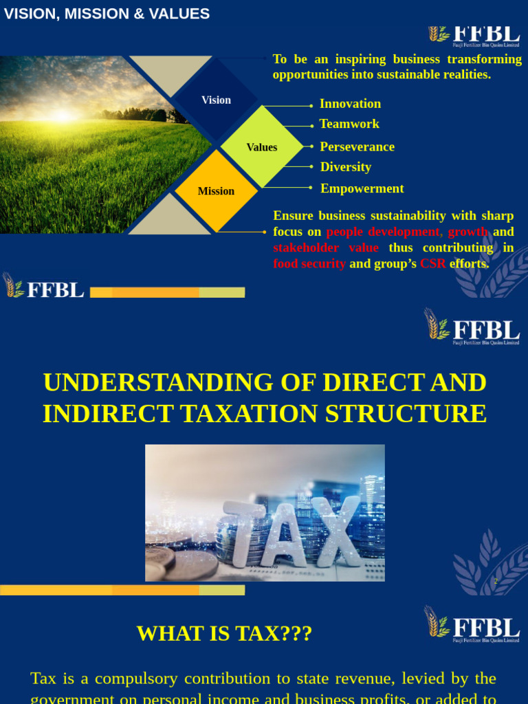 Understanding of Direct and Indirect Taxation Structure | PDF | Taxes ...