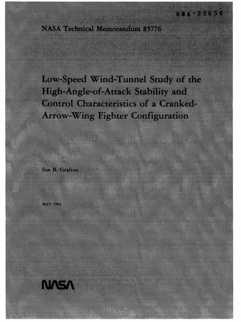 Cranked Wing Stability Study | PDF | Langley Research Center | Fluid ...