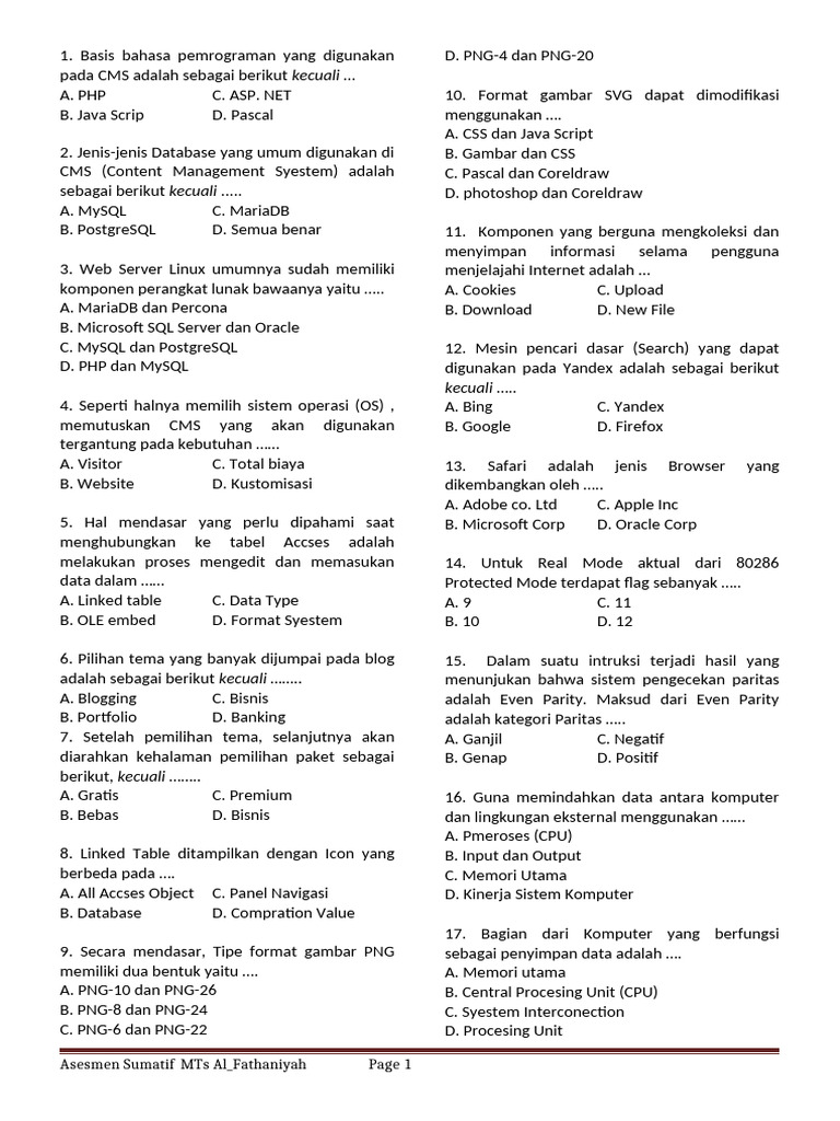 SOAL KELAS IX | PDF