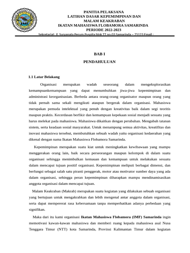 Proposal LDK IMF 2025 | PDF