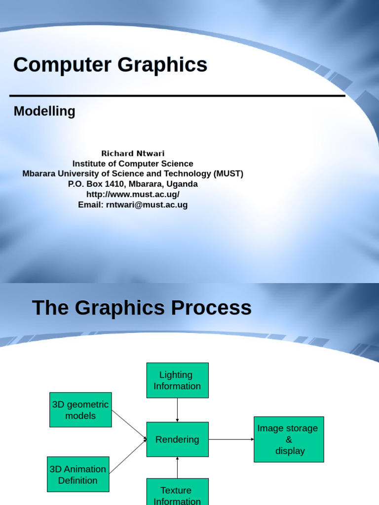 CGLecture 5 Modelling-1 | PDF | 3 D Computer Graphics | 3 D Modeling