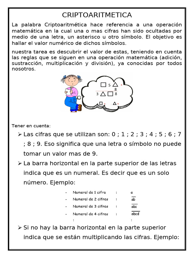 CRIPTOARITMETICA | PDF