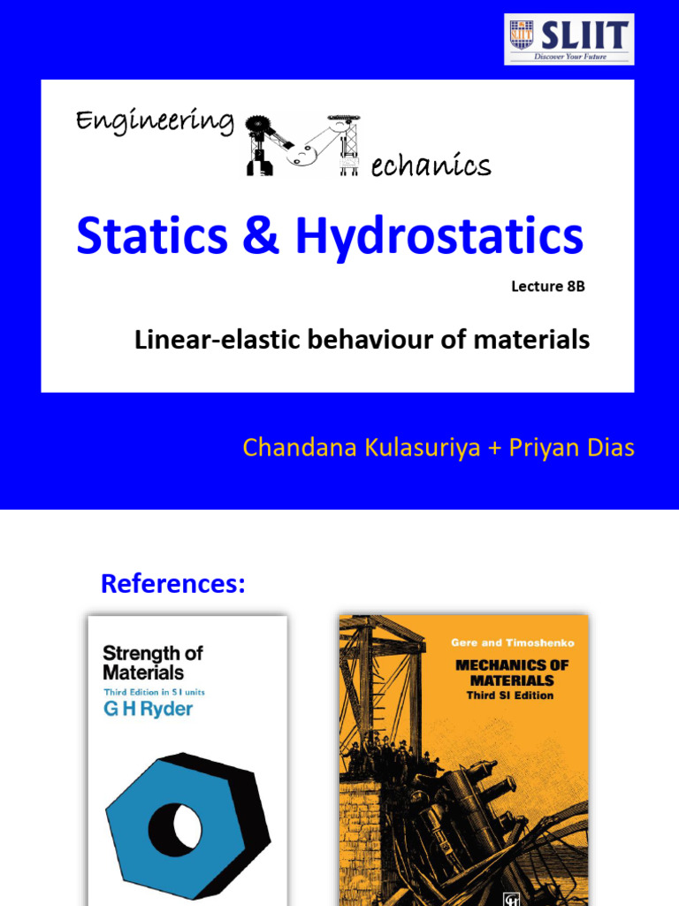 Section 8-CE1020 - Elasticity - WPSD - 240122 | PDF | Deformation (Engineering) | Young's Modulus
