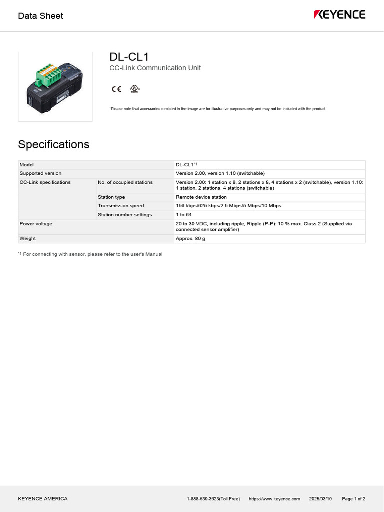 DL CL1 Datasheet | PDF