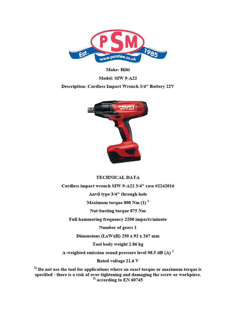 hilti-siw-9-a22-cordless-impact-wrench-specification-5fff85a60b234167368683 | PDF