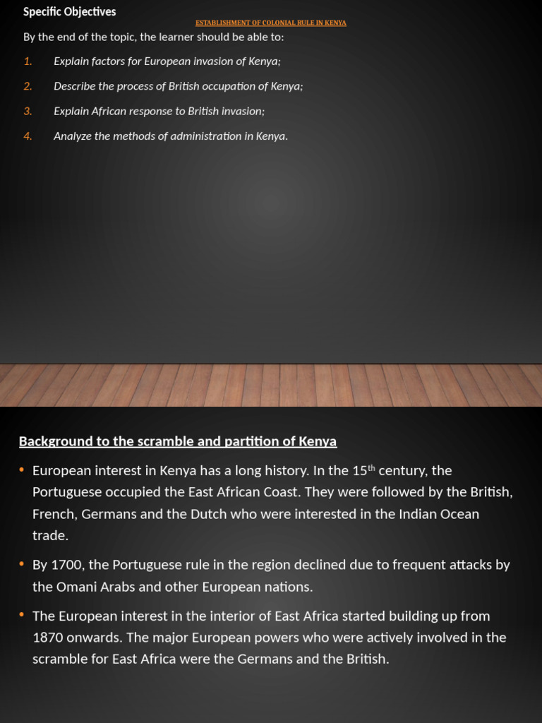 Colonial Rule Establishment in Kenya | PDF | East Africa | Kenya