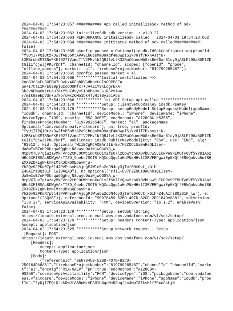 Id SDK Logs | PDF | Computer Security | Security