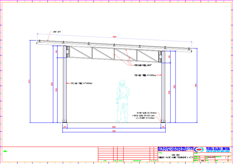 2.side View GA Drawing Shelter EMP Riau | PDF