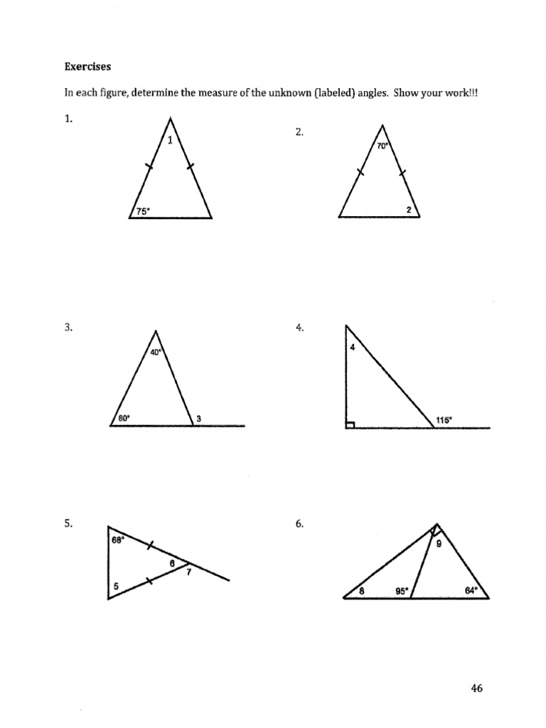 Missing Angle in Triangle | PDF