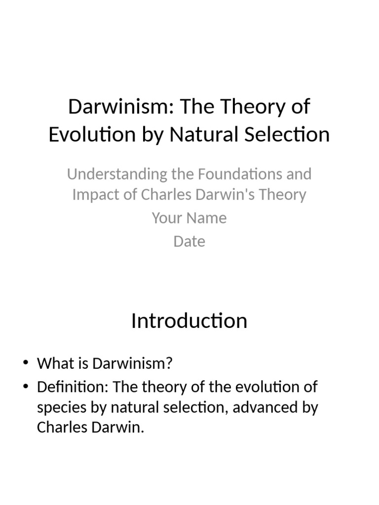 Darwinism Presentation | PDF