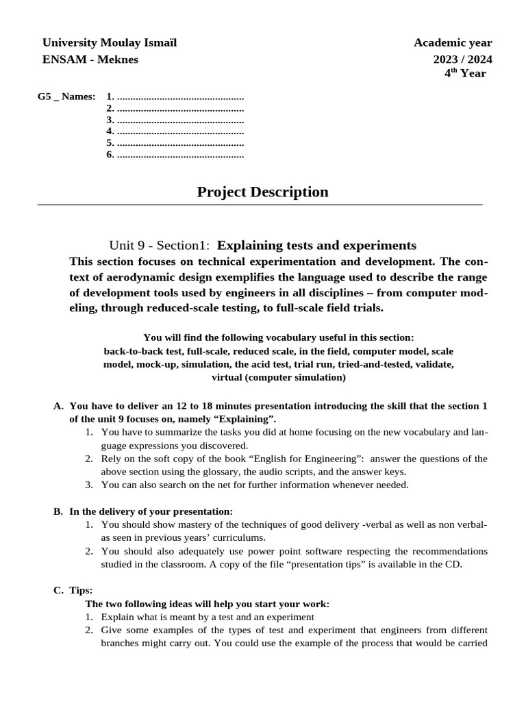Project Description G5 | PDF | Simulation | Learning