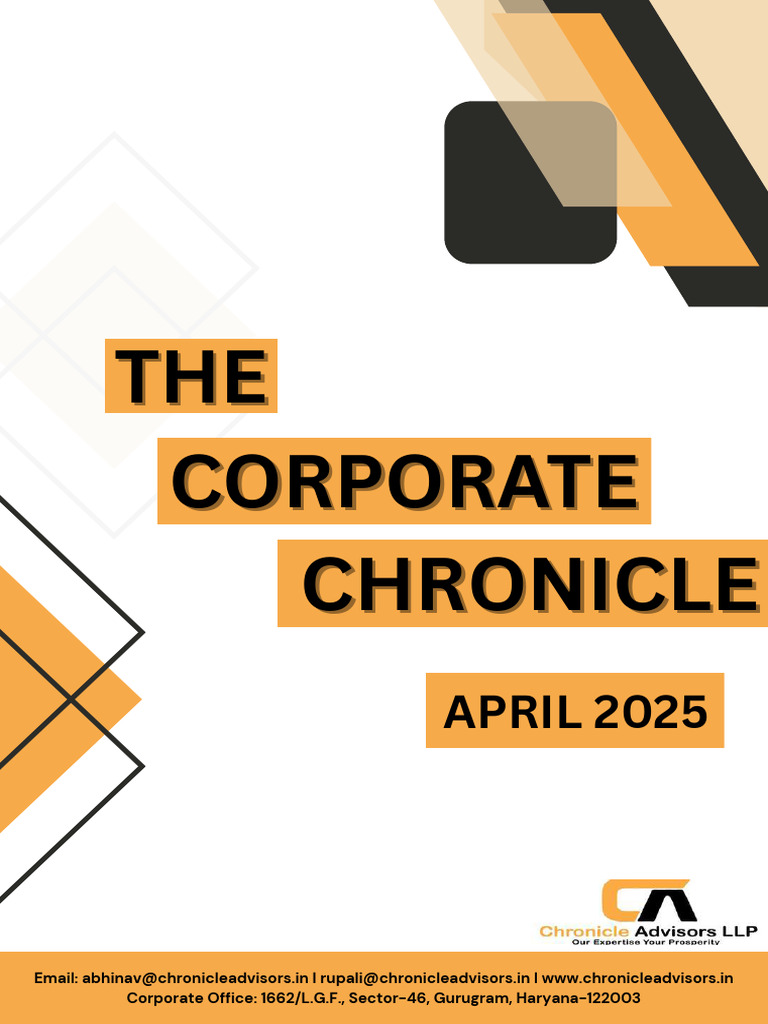 April 2025 Corporate Chronicle Update | PDF | Regulatory Compliance ...