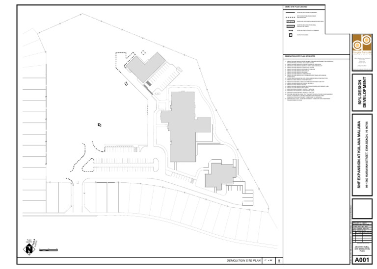 A001 Architectural Site Demolition Plan | PDF | Civil Engineering | Building Engineering