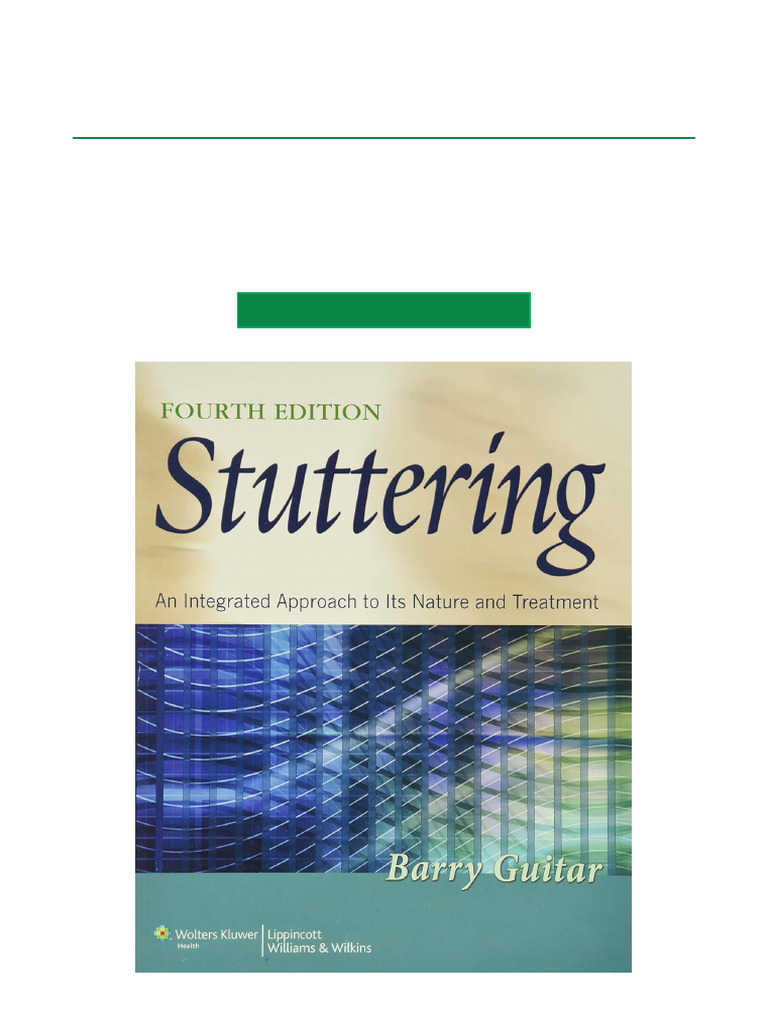 Stuttering An Integrated Approach To Its Nature and Treatment - 1th ...