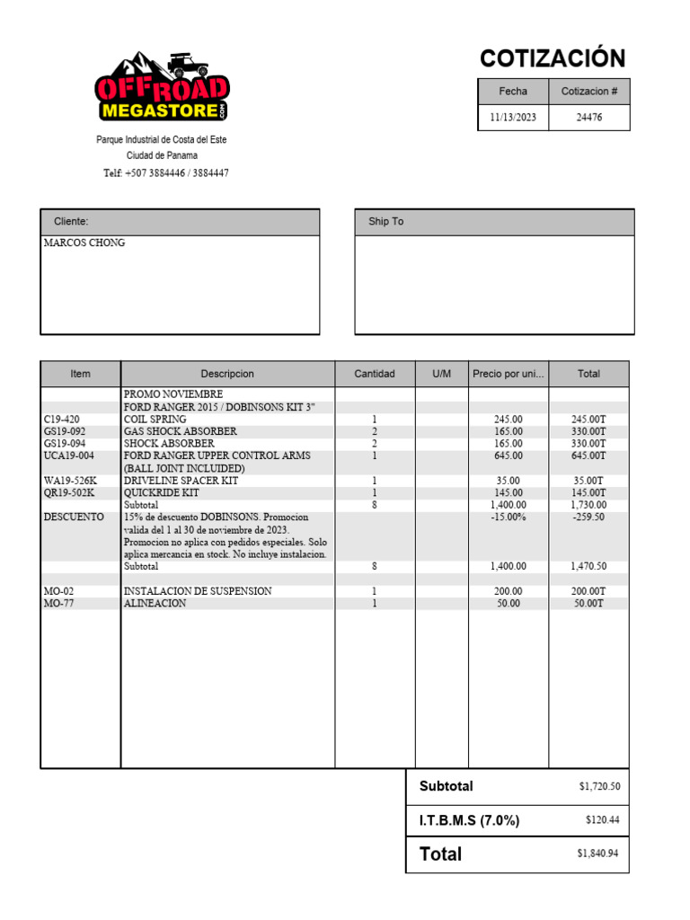 Est 24476 From Dobinsons Factory Store Corp 18712 | PDF