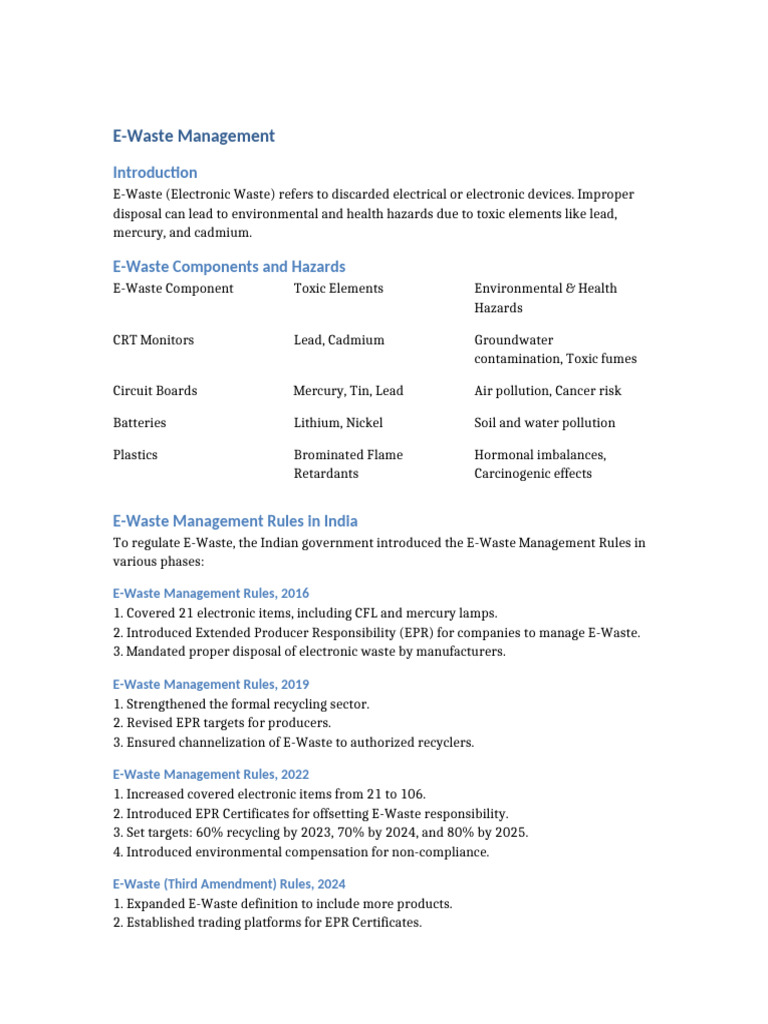 E-Waste_Management | PDF