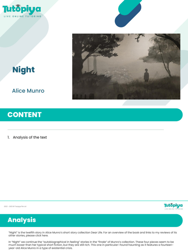 Night by Alice Munro - 2 | PDF | Thought | Mind