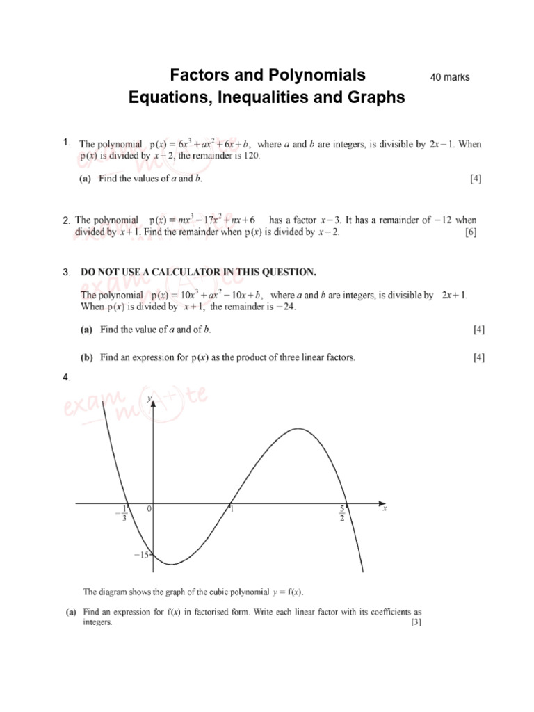 Factors and Polynomials Explained | PDF