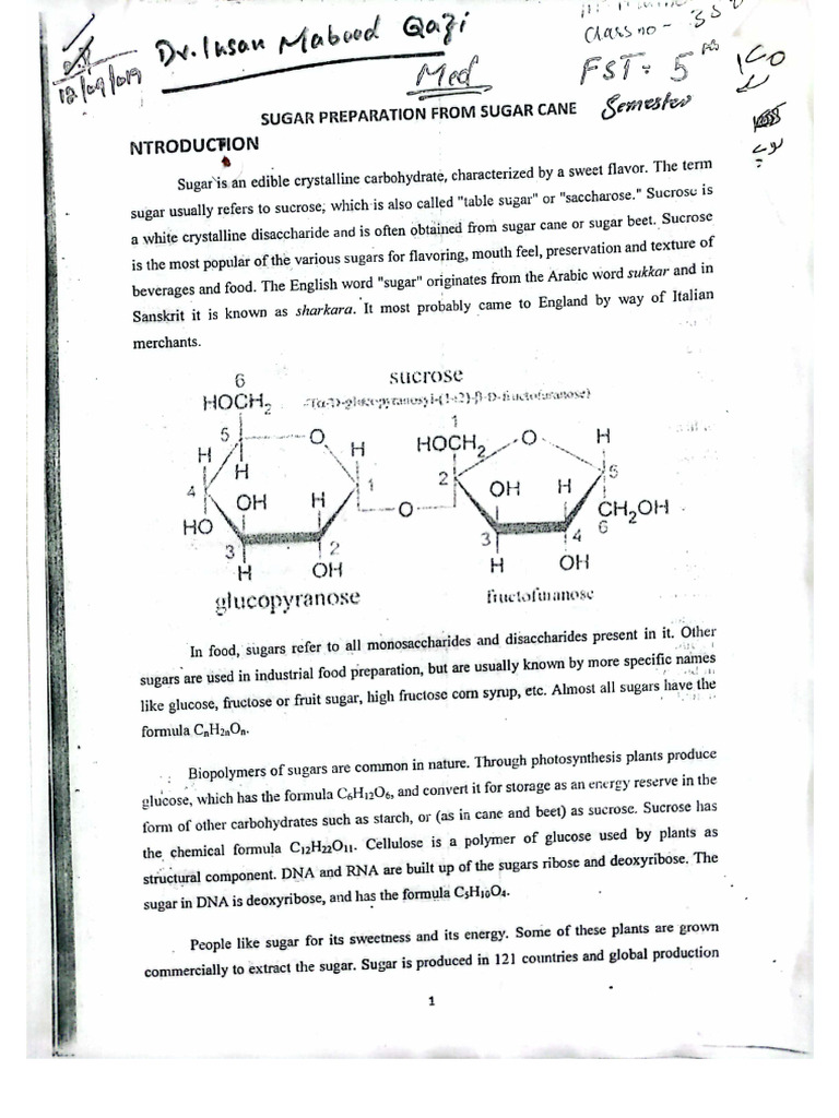 Sugar Technology | PDF