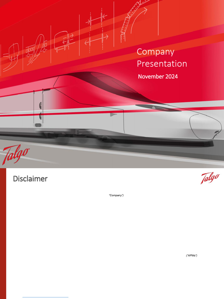Talgo Company Presentation 2024 v4 | PDF | Train | Rail Transport