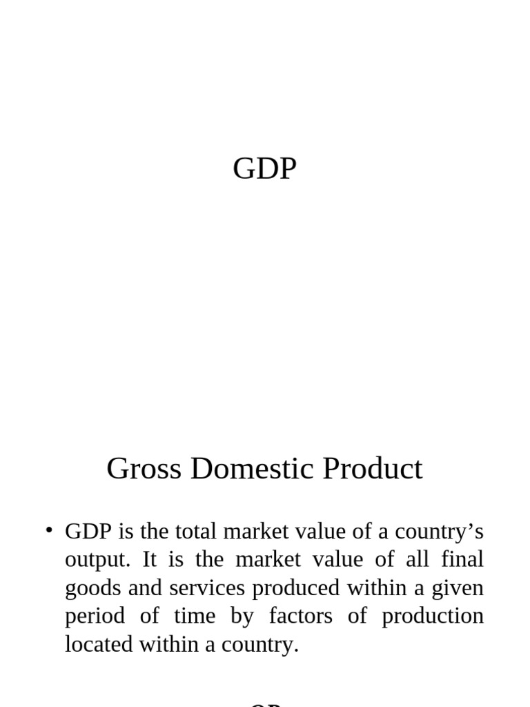 Understanding Gross Domestic Product (GDP) | PDF | Gross Domestic ...