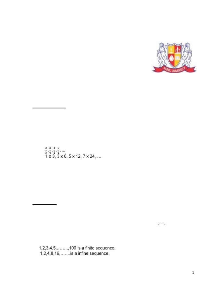 Chapter 3 Arithmetic And Geometric Progression Pdf Sequence 1897