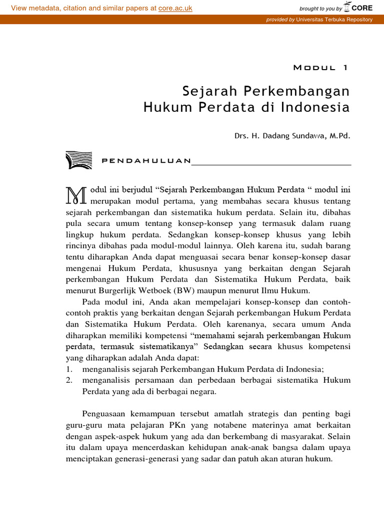 Hukum Perdata Dan Acara Perdata | PDF