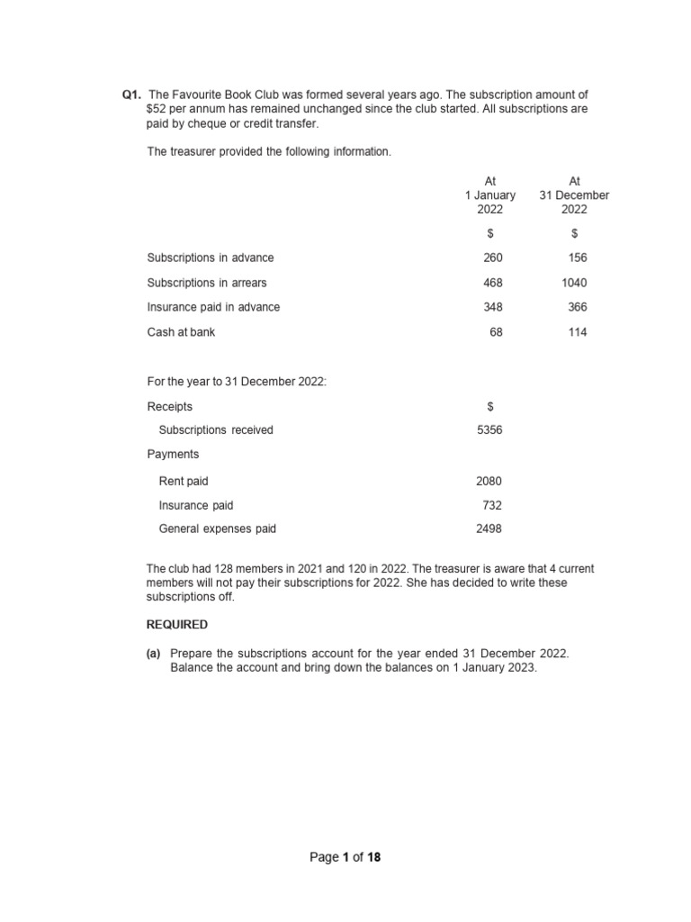 Practice Paper 1 - 100 Marks | PDF | Expense | Subscription Business Model