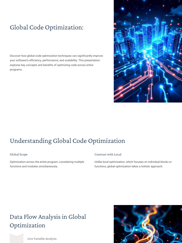 Global Code Optimizations | PDF | Program Optimization | Mathematical Optimization