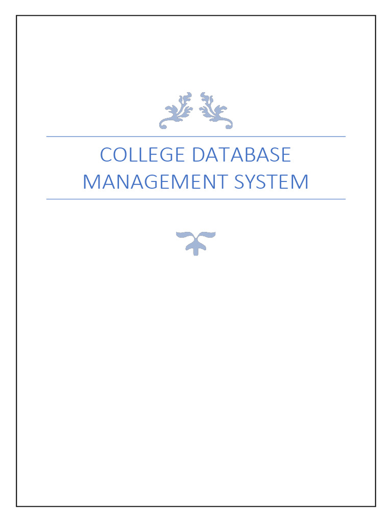 College Database Management System Guide | PDF