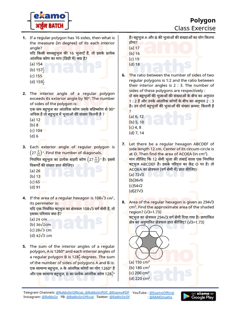 140 ? Class Exercise of Polygon???????? | PDF