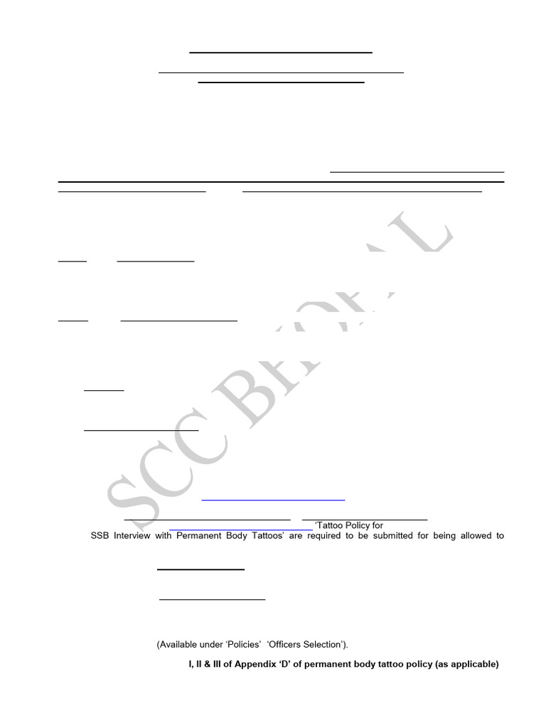 SSB Interview Call Up Letter for CDSE/NCC | PDF | Identity Document | Banks