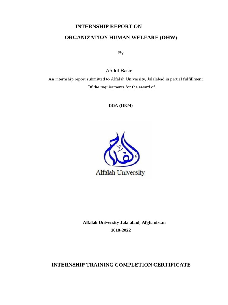 Abdul Basir Safi Monograph-1 | PDF | Employment | Logistics
