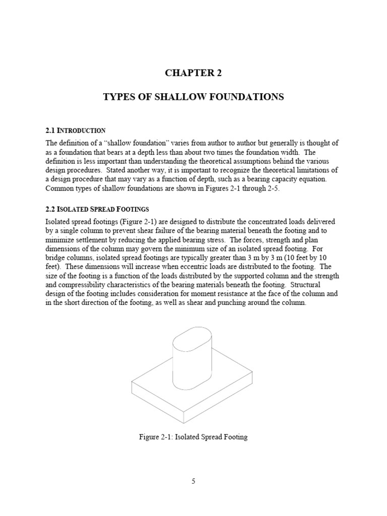Overview of Shallow Spread Footings | PDF | Foundation (Engineering ...