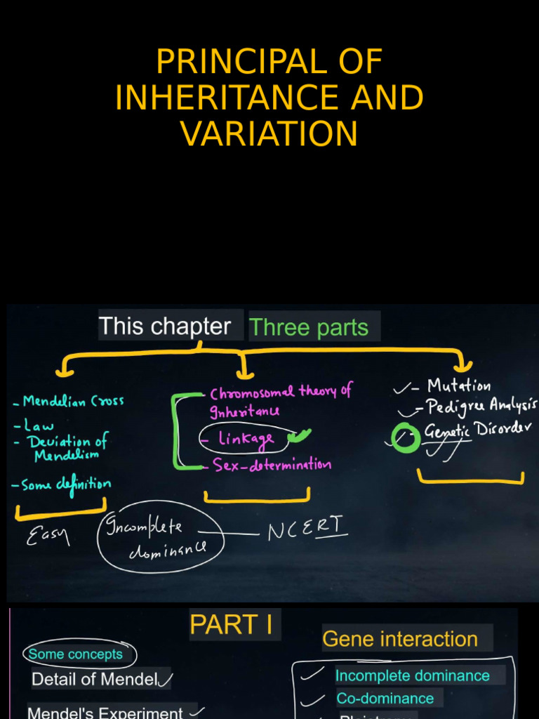 Principal of Inheritance and Variation | PDF