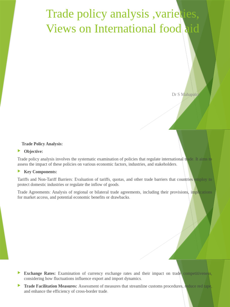 IAFT PPT14 Trade Policy Analysis, Varieties, Views On International ...