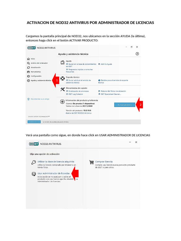 Activando Nod32 | PDF