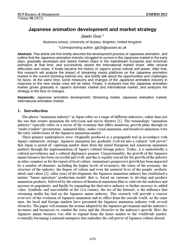 Japanese Animation Development and Market Strategy | PDF | Anime ...