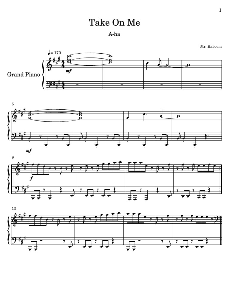 Take On Me | PDF