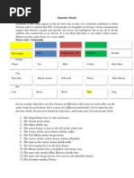 Einstein Riddle Worksheet | PDF | Drink | Yellow