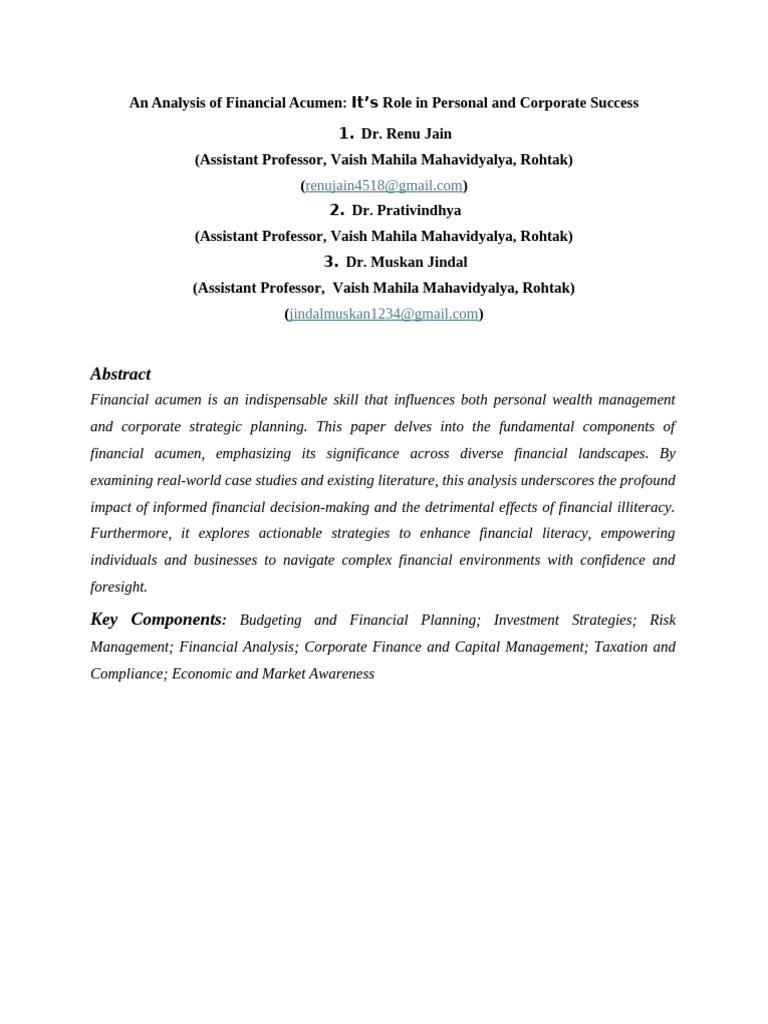 Abstract For Conference | PDF