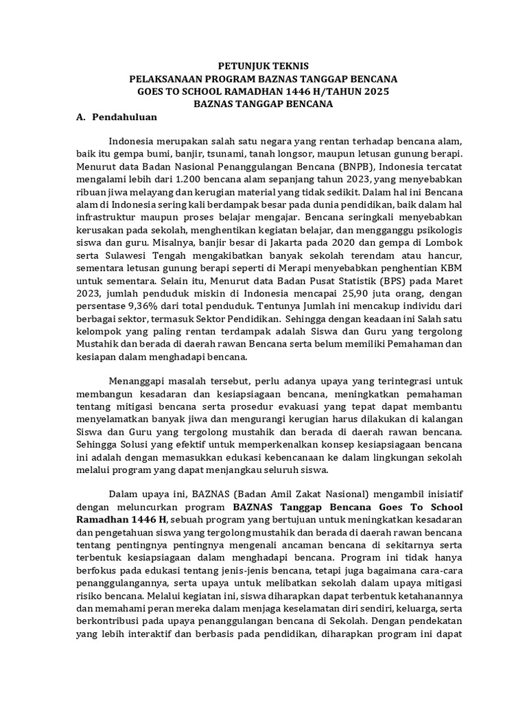 Petunjuk Teknis BGS | PDF