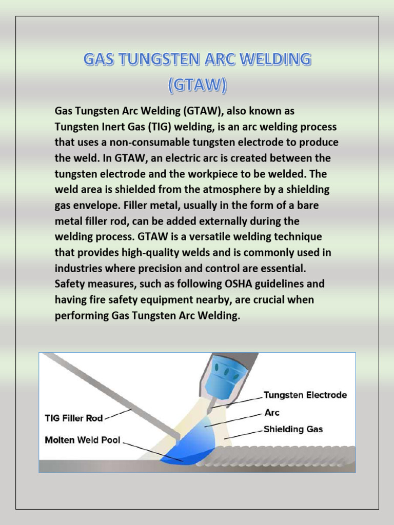 Gas Tungsten Arc Welding | PDF