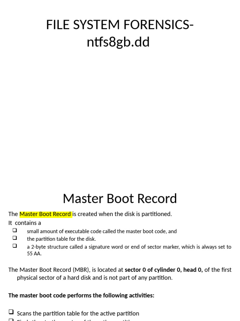 Ntfs File System -Ntfs | PDF | Booting | Computer File